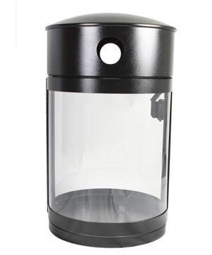 Indoor Trash Can, Round, DHS Complaint, Clear .093 Panels, 55 Gal – Securr™